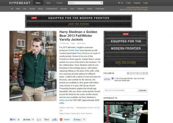 G.B. SPORT FOR HARRY STEDMAN – Golden Bear Sportswear